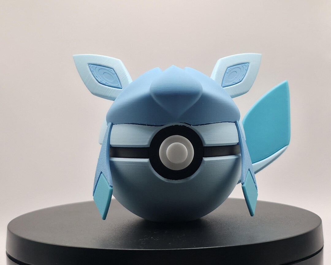 Custom 3D Printed Glaceon Pokéball | Unique Design | Collectible ...