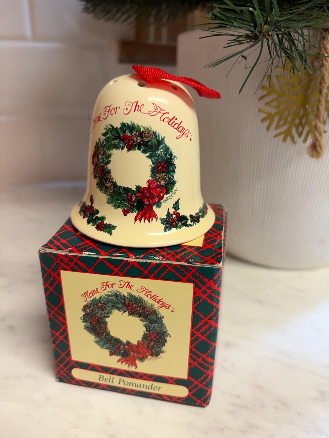 Vintage 1989 Potpourri Press Ceramic Scent Bell – Christmas Ornament W ...