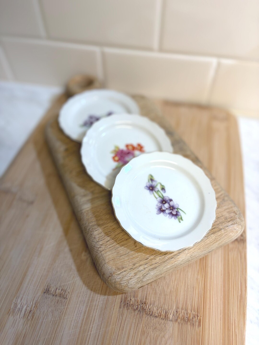 Vintage Japanese Floral Butter Pat Plate – Scalloped Porcelain, Made in ...