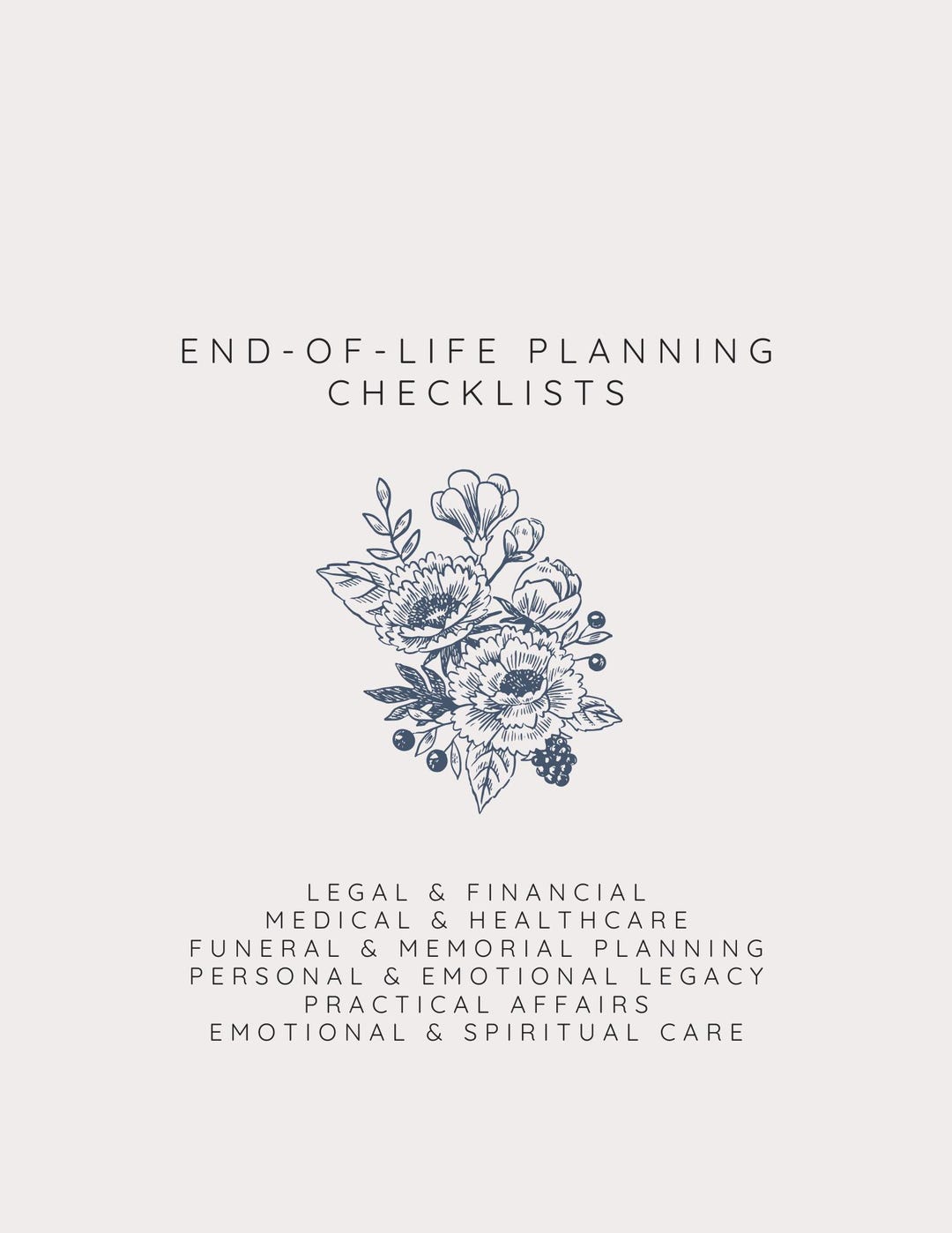 End-of-life Planning Checklist--modern - Etsy