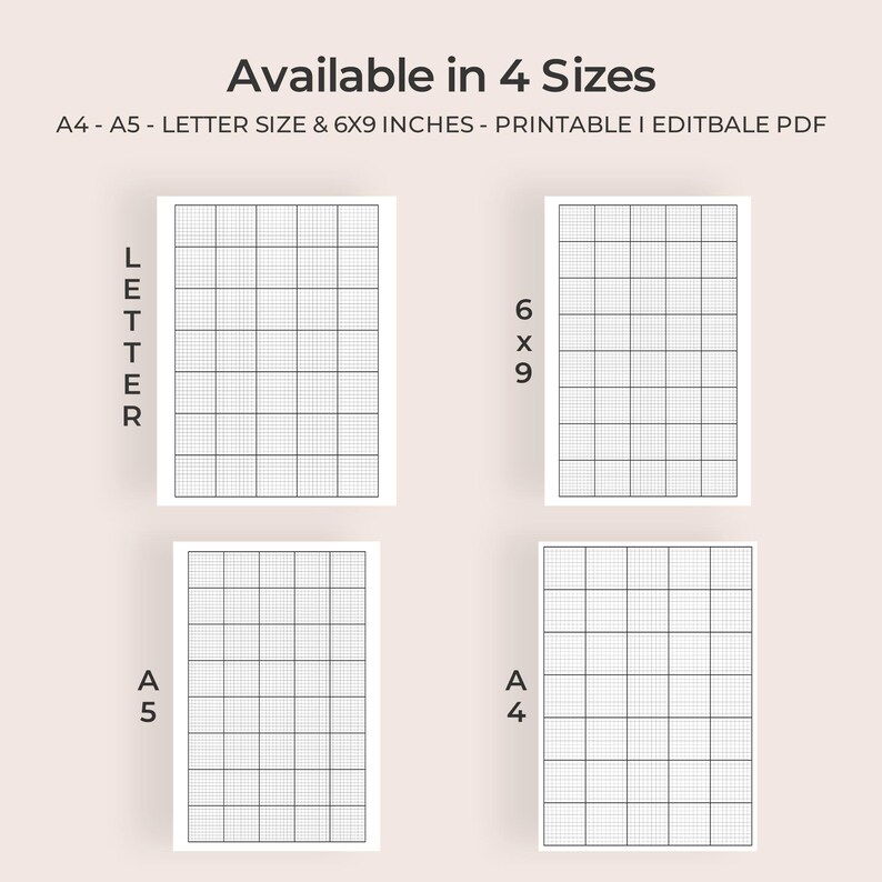 Knitting Graph Paper Printable PDF | Crochet & Stitch Chart Template ...