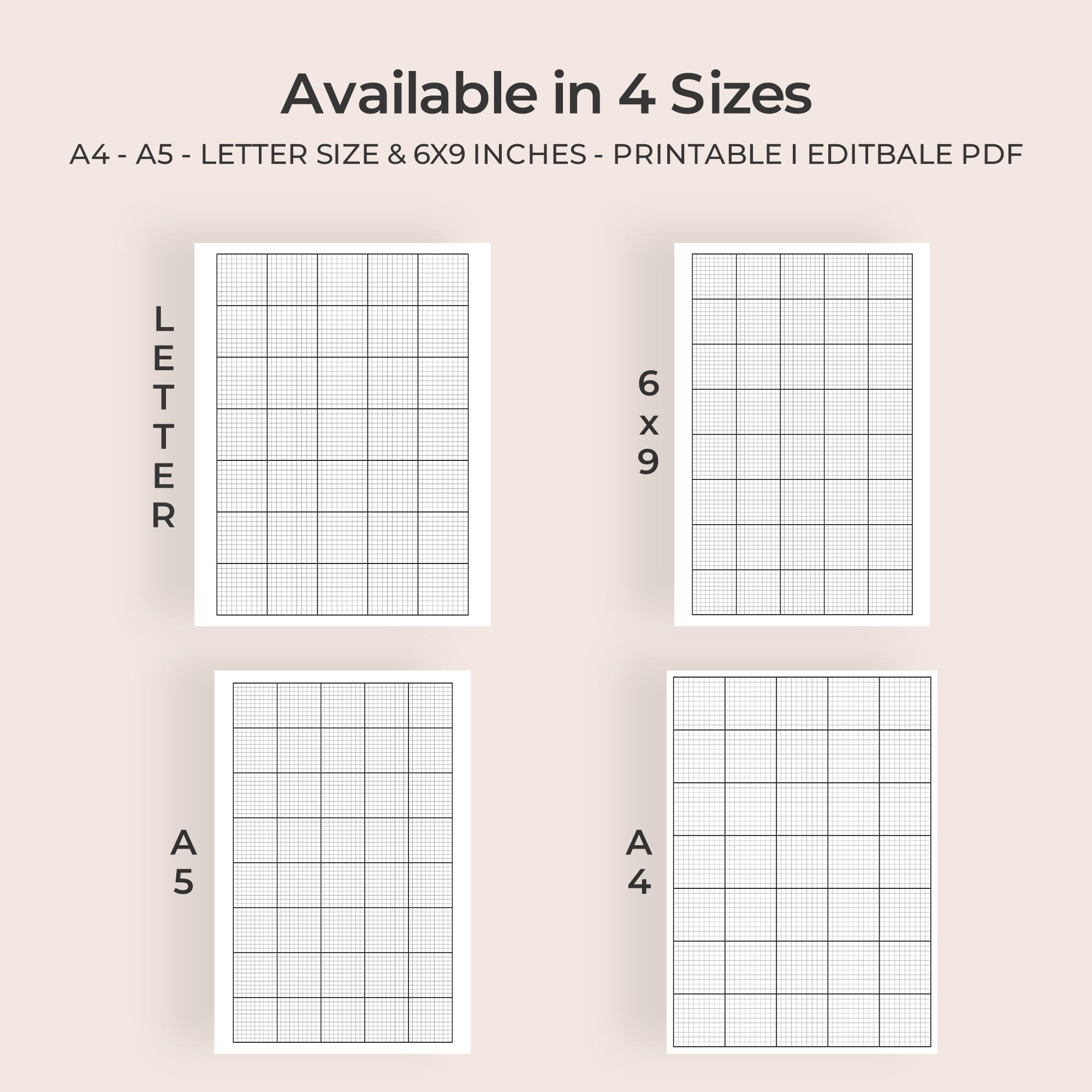 Knitting Graph Paper Printable PDF | Crochet & Stitch Chart Template ...