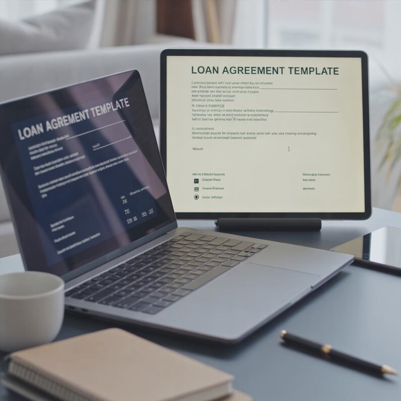 Loan Agreement Canva Template: Personal & Business Loan Contract ...