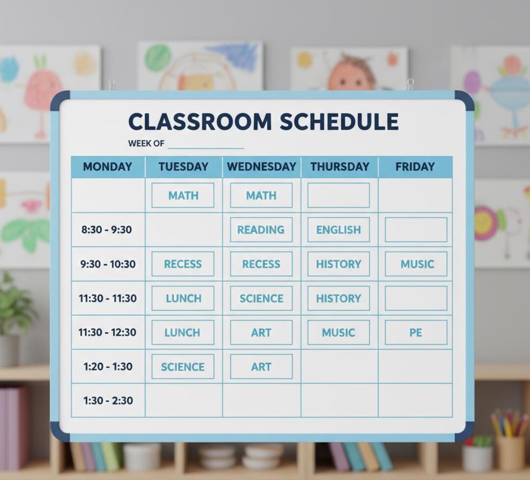 Editable Classroom Schedule Canva Template: Teacher Planner Instant ...