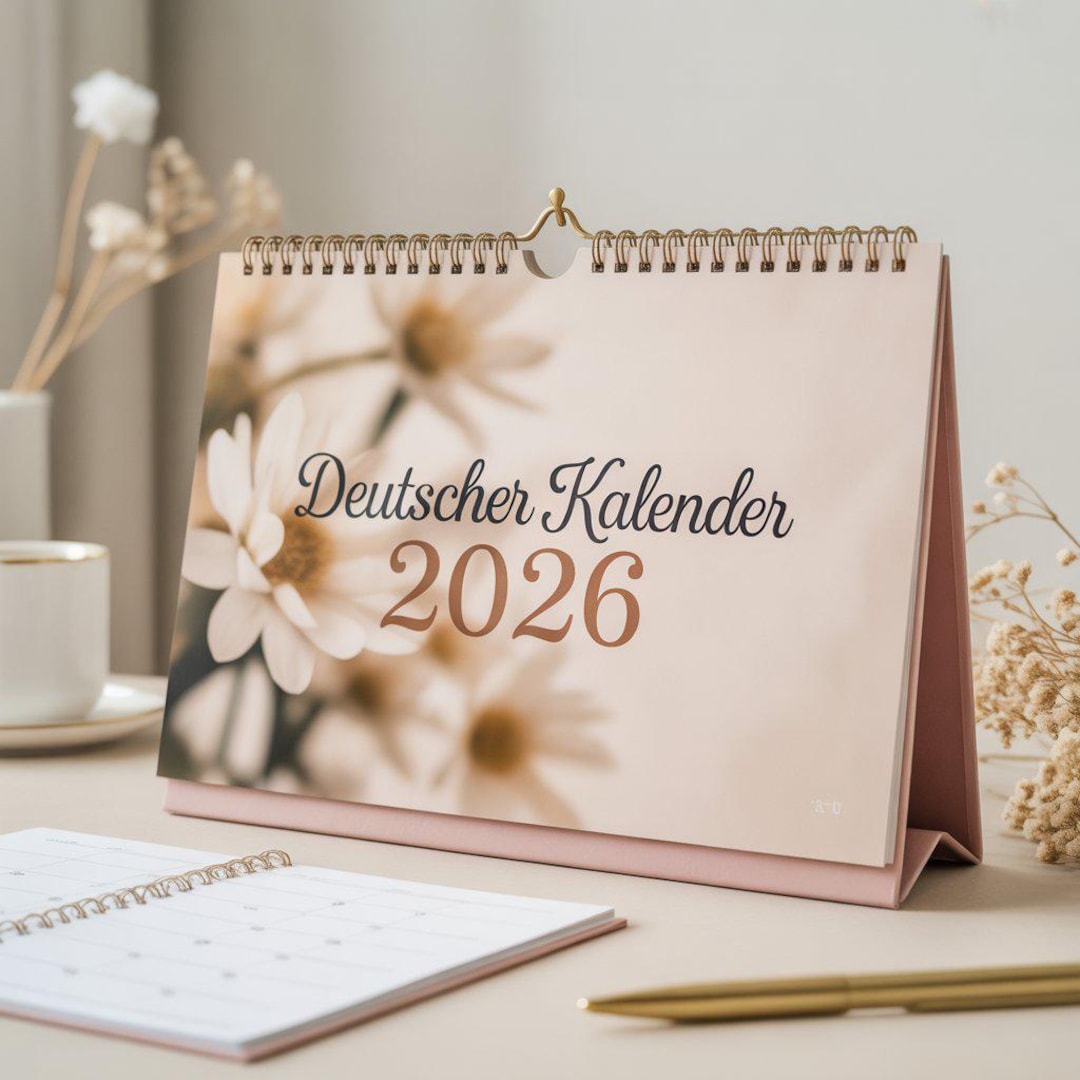 Deutscher Kalender 2026 zum Ausdrucken | English Jahreskalender ...