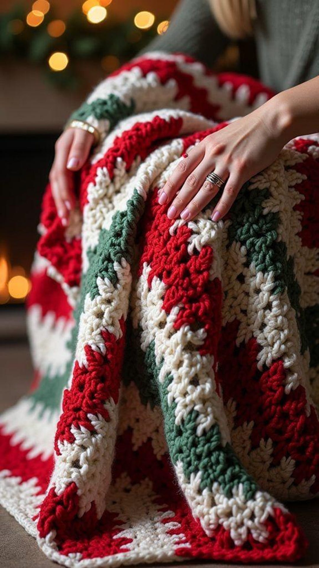 Christmas Crochet Blanket Pattern, Festive Holiday Throw (PDF Pattern ...