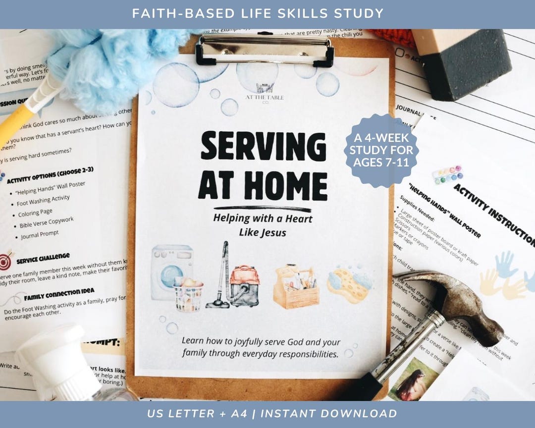 Serving at Home Unit Study Christian Homeschool Curriculum Family Bible ...