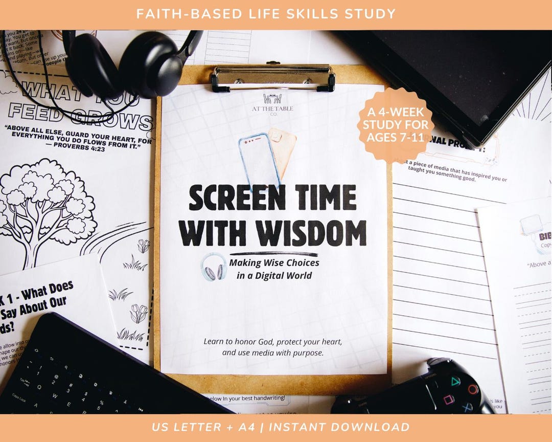 Screen Time Unit Study Homeschool Family Christian Bible Lessons Unit ...