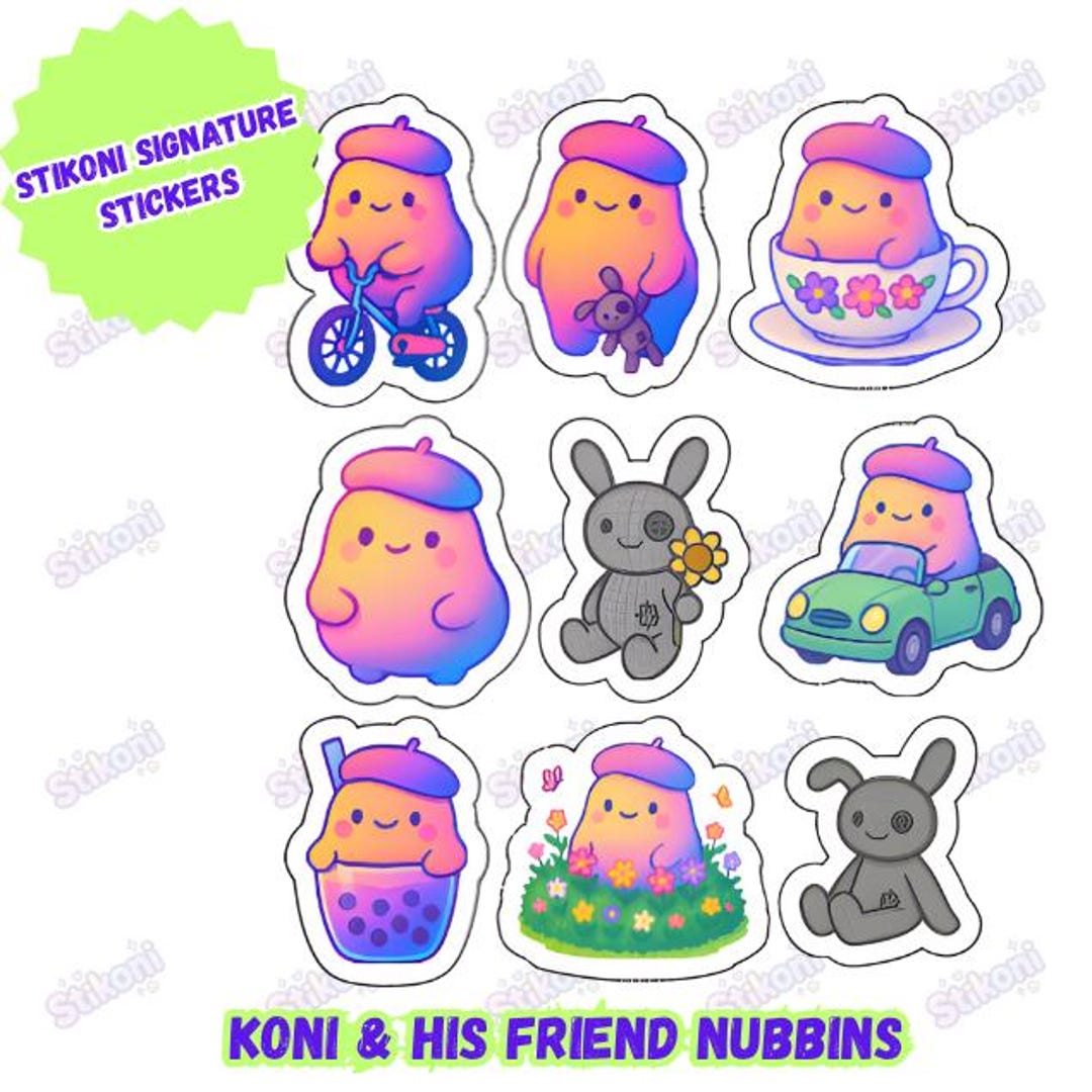 Stikoni Signature Sticker Set (set of 9) - Etsy
