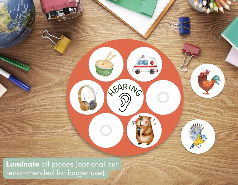 5 Senses Printable Sorting Activity for Early Learning: Montessori ...
