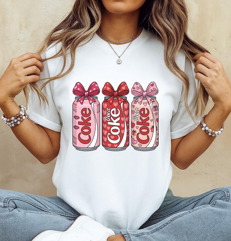 Valentine 8+ Diet Coke PNG SVG Bundle, Coqutte Bow Valentine Soda ...