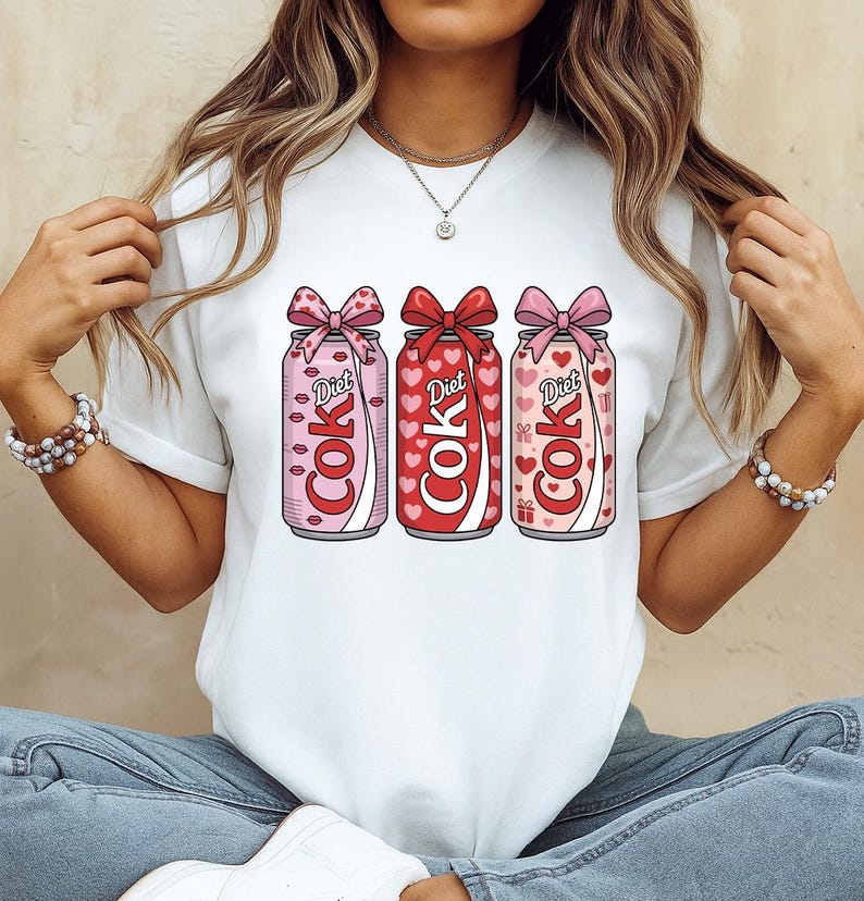 Valentine 8+ Diet Coke PNG SVG Bundle, Coqutte Bow Valentine Soda ...