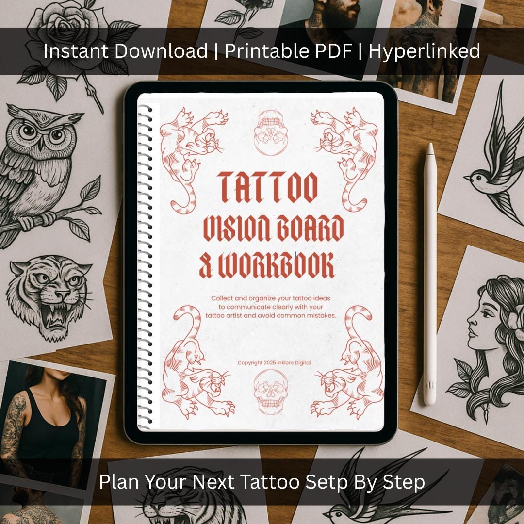 Tattoo Concept Planner: Printable Tattoo Design Workbook (PDF) - Etsy ...