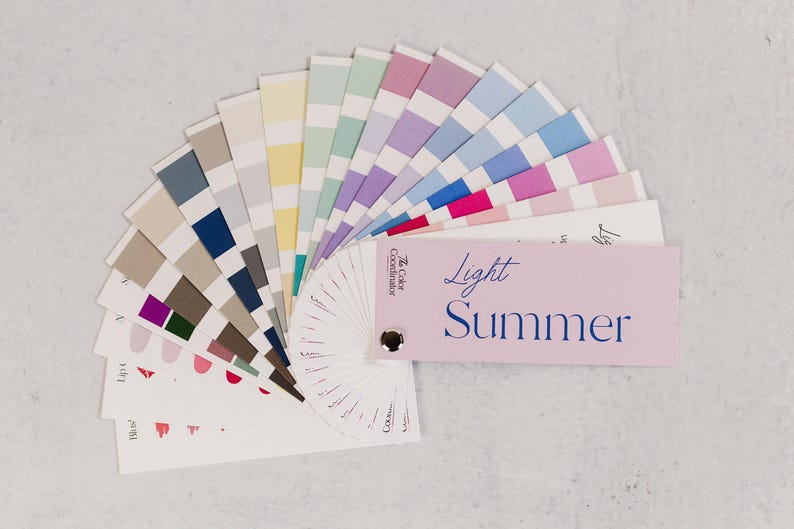 Light Summer Swatch Book / Color Fan - Etsy