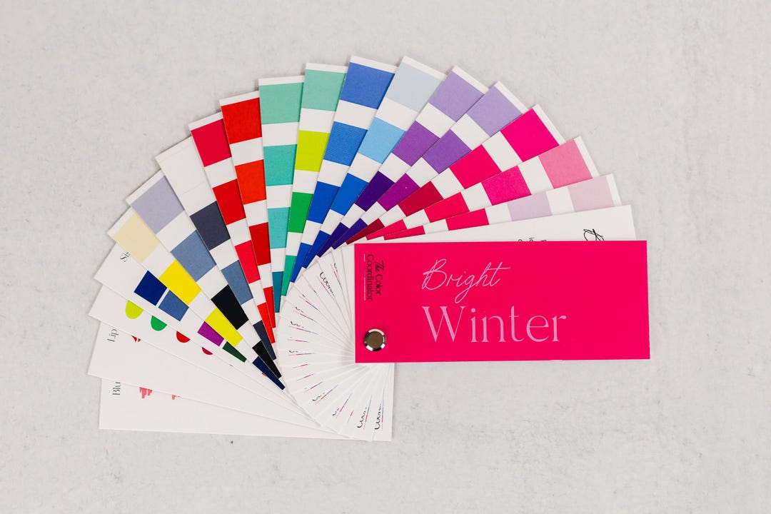 Bright Winter Swatch Book / Color Fan - Etsy