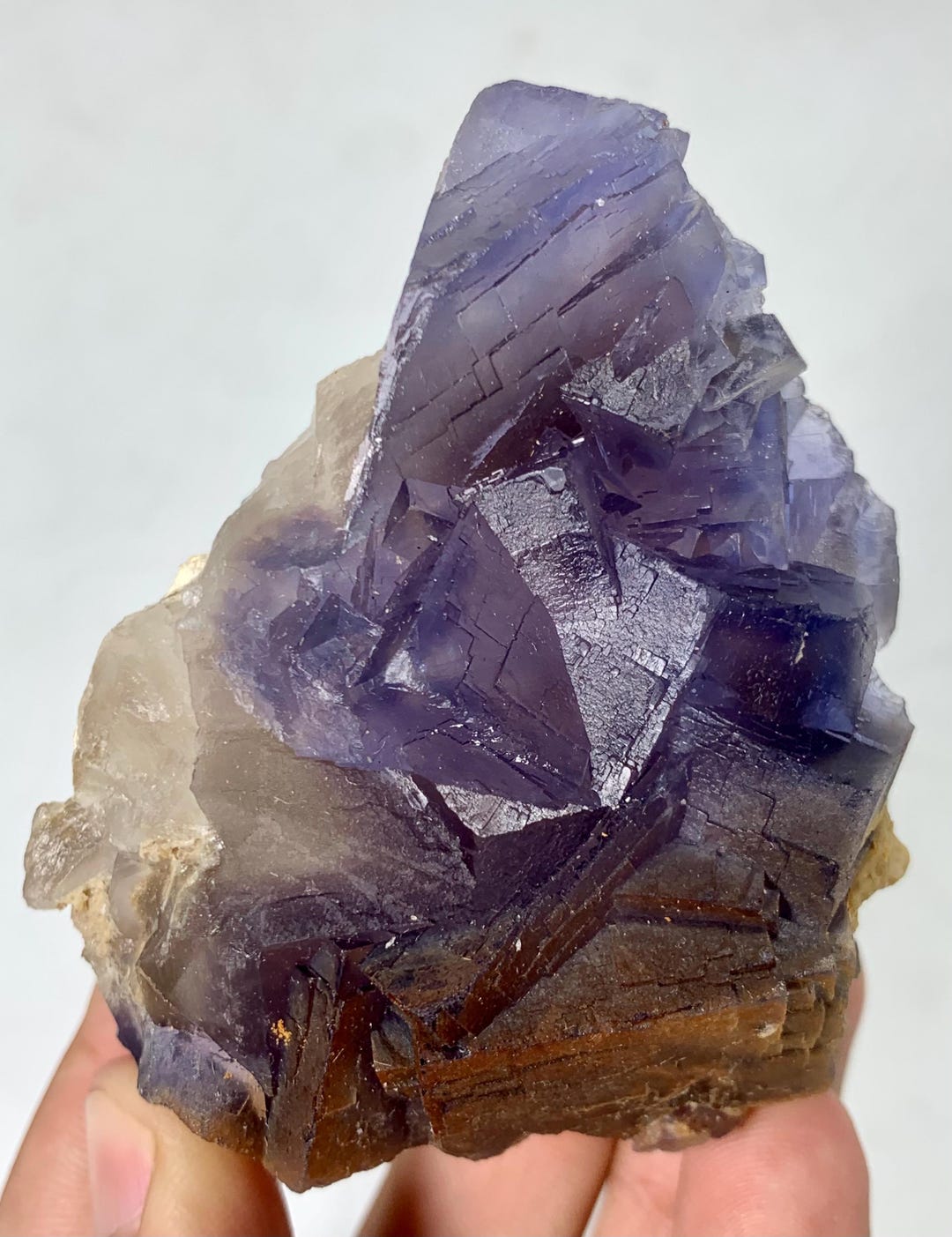 183 Gram Rare Purple Fluorite Crystal-unique Mineral Specimen From ...