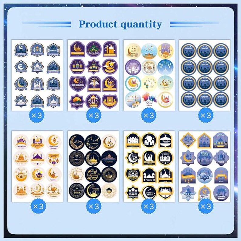 Ramadan Kareem Stickers – Eid Mubarak Islamic Party Gift Labels - Etsy