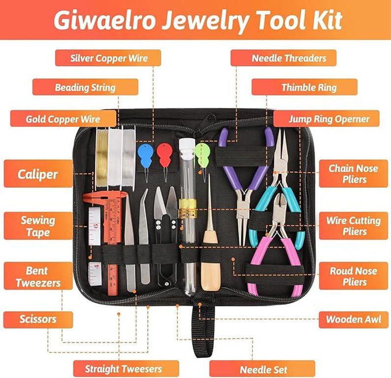 Jewelry Repair Kit for Adults – Pliers, Wires, Chains & Findings for ...