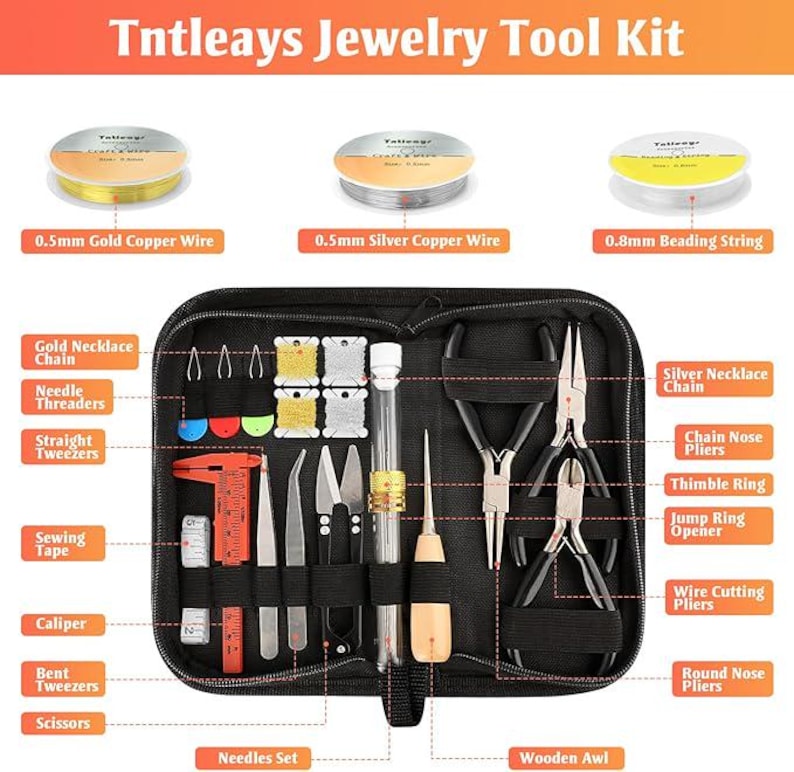 Permanent Jewelry Making Kit – Tools, Wires & Chains for DIY Adult ...