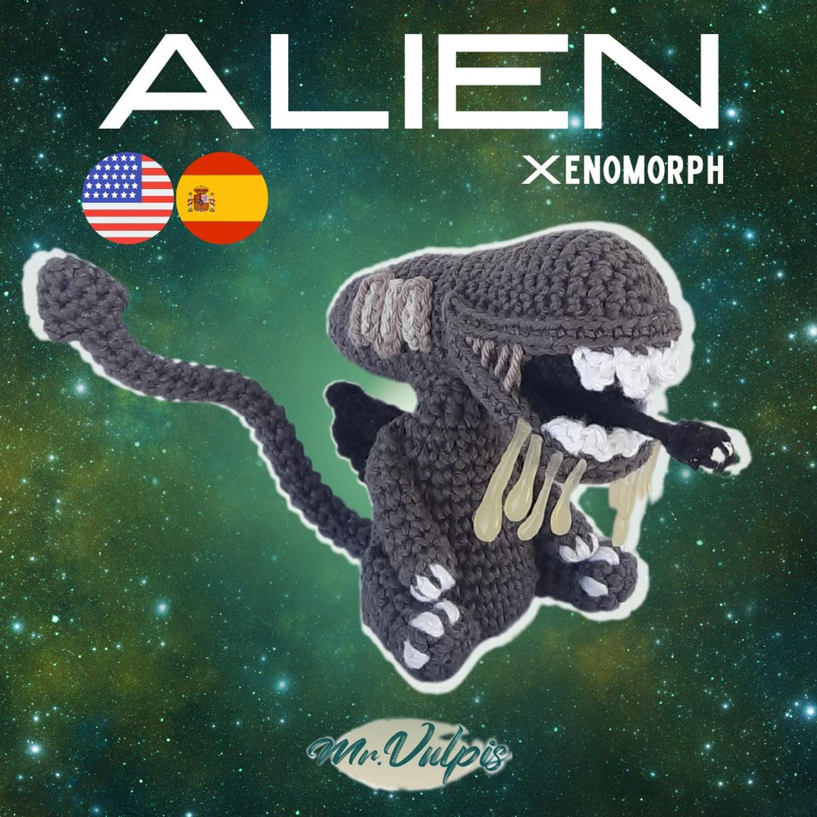 CROCHET PATTERN Alien Xenomorph - Etsy