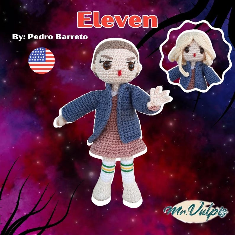 CROCHET PATTERN Eleven (stranger Things) - Etsy