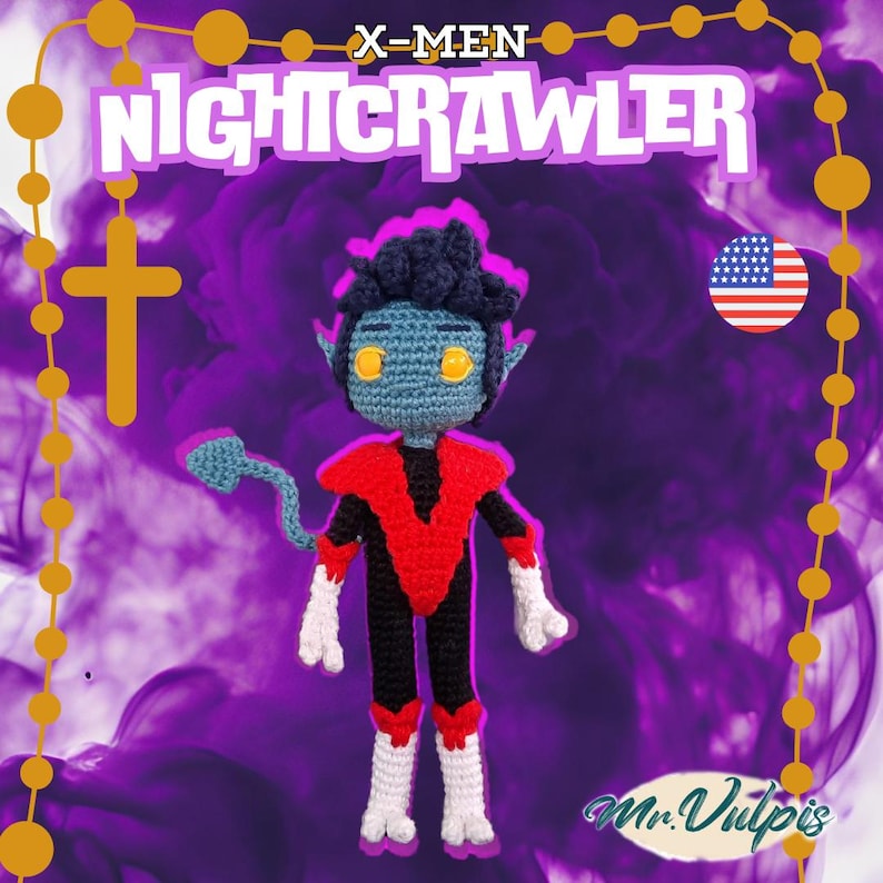 CROCHET PATTERN Nightcrawler X-men - Etsy