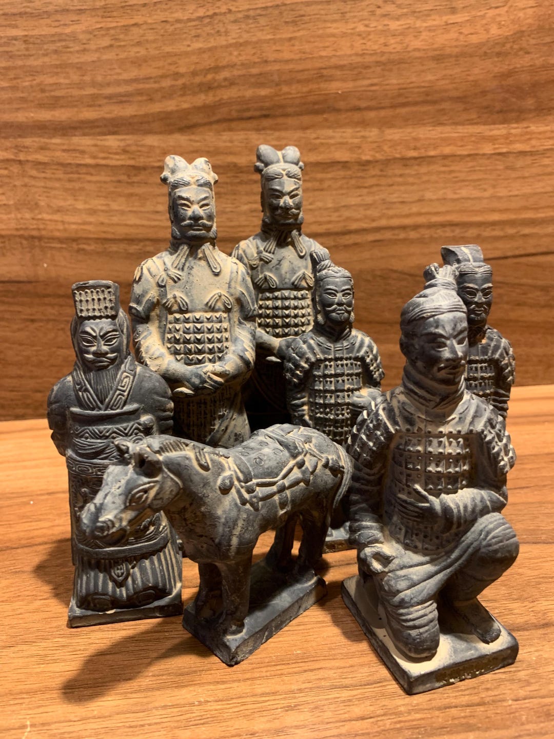 Terracotta Army Set – Qin Dynasty Warrior Figures & Horse – Sculptural ...