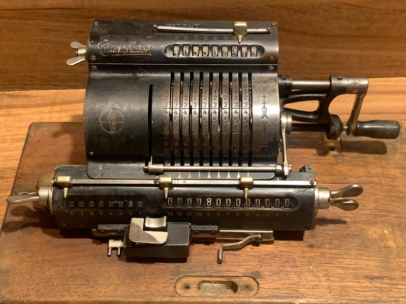 Triumphator Mechanical Calculator – Early Working Model on Wood Base ...