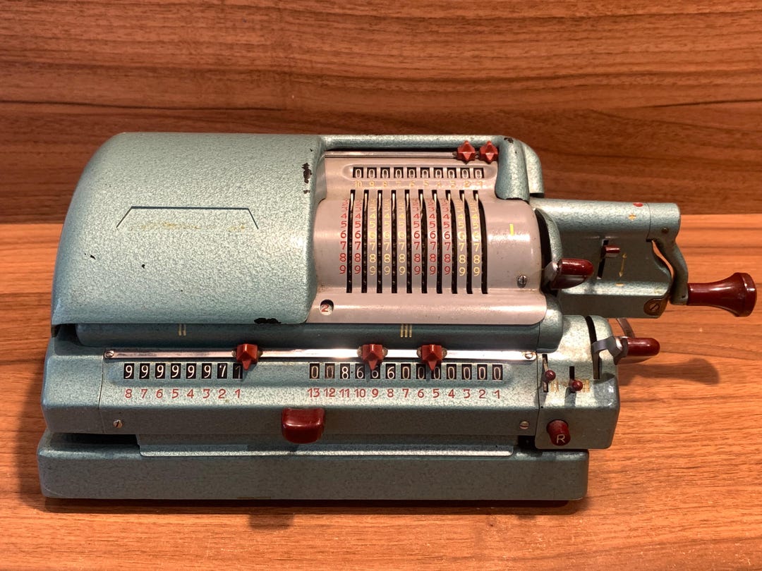 Vintage 1950s Mechanical Calculator, Working Metal Adding Machine, Mid ...