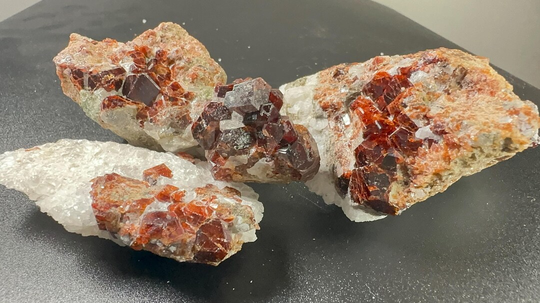 Garnet Lot 512g (4 Pieces) Spessartine, Pakistan Garnet Crystal ...