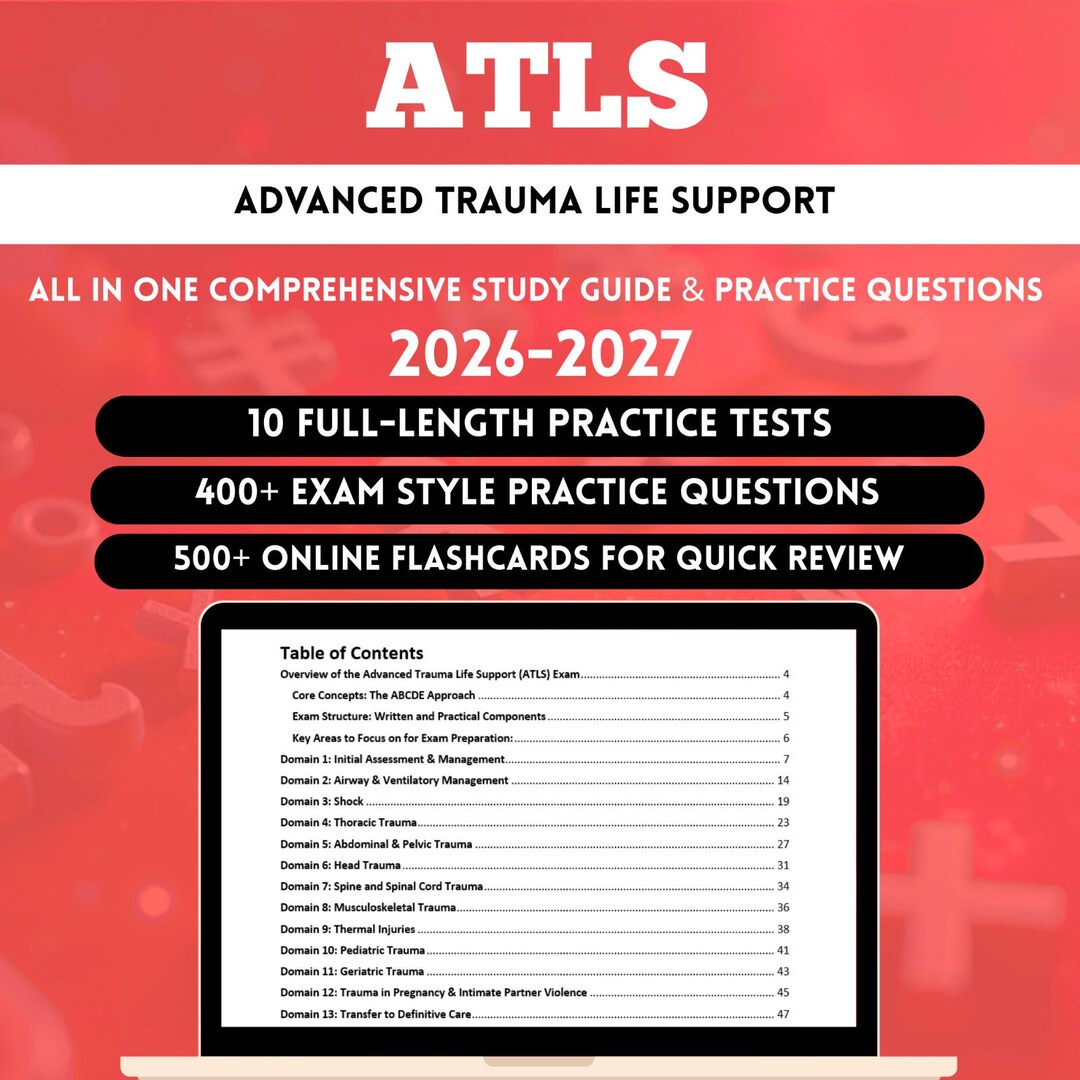 Atls Study Guide 2026 | Atls Exam | Advanced Trauma Life Support Study ...