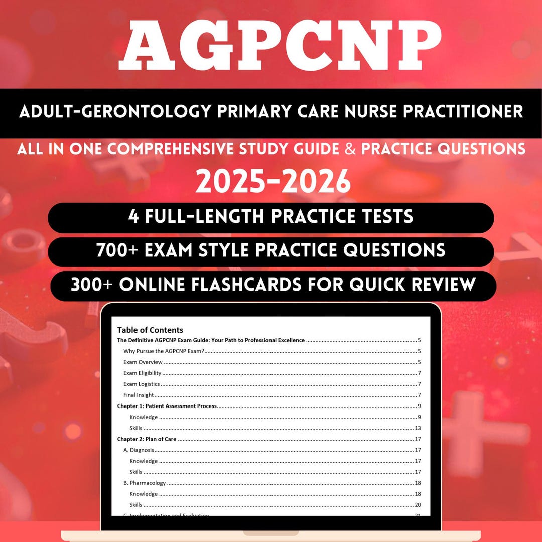 AGPCNP Study Guide 2025-2026 | AGPCNP Notes | Agpcnp Actual Exam ...
