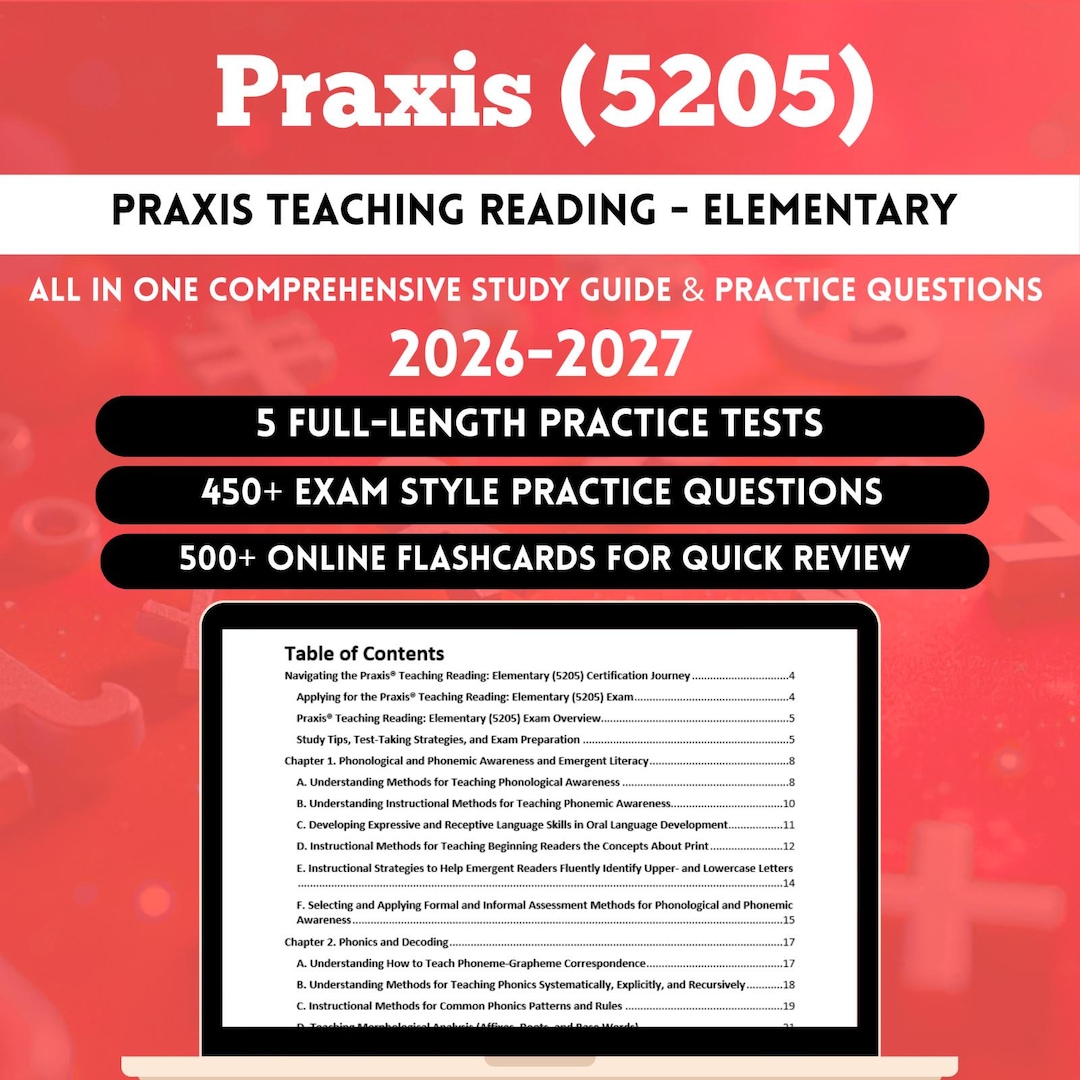 Praxis 5205 Exam 2026 | Praxis Teaching Reading - Elementary 5205 Study ...