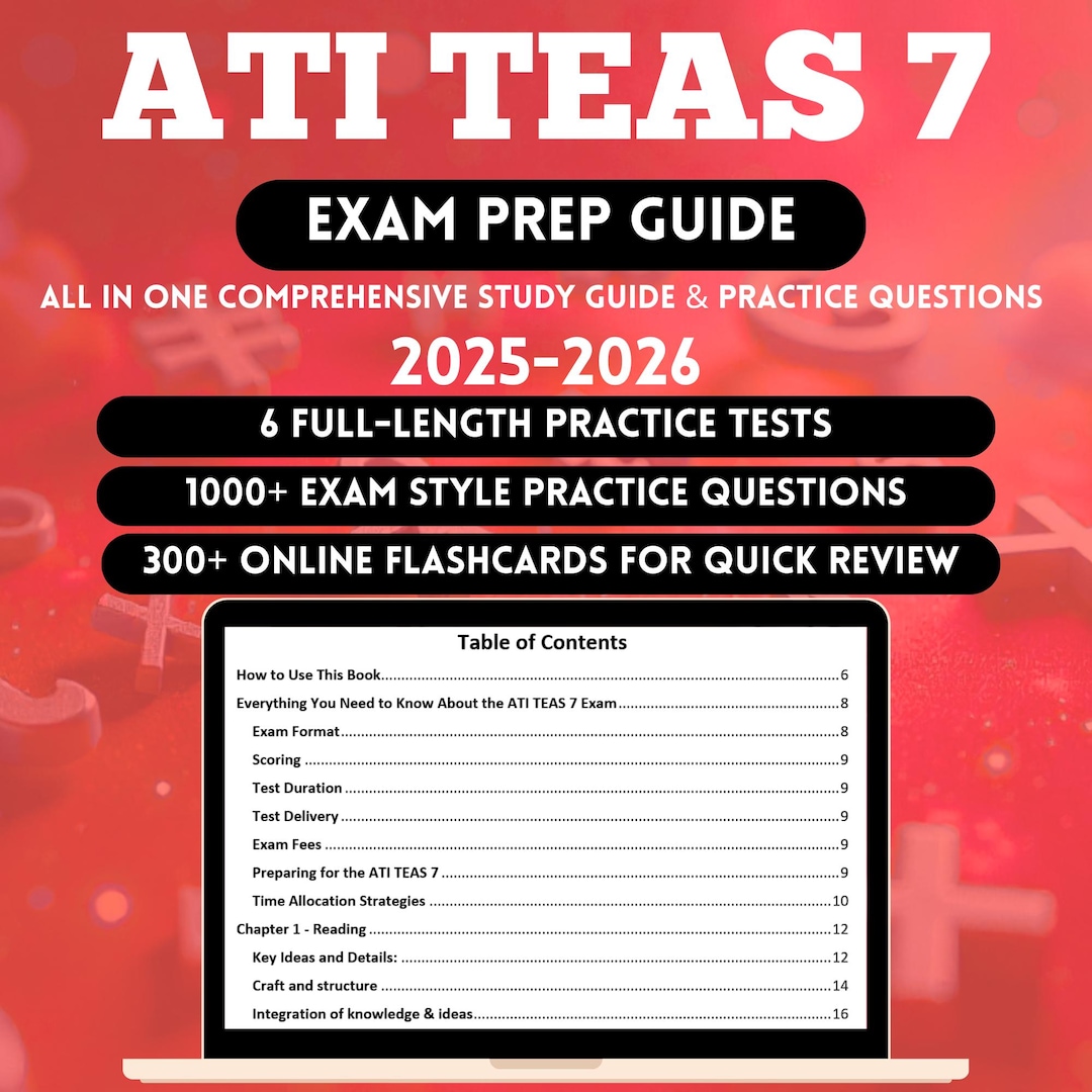 ATI TEAS 7 Exam 2026 | Teas Study Guide | Ati Teas 7 | Teas Test | Teas ...