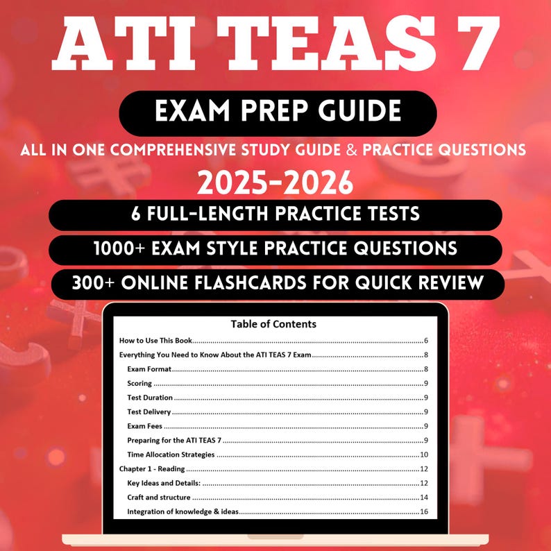 ATI TEAS 7 Exam 2026 | Teas Study Guide | Ati Teas Exam 7 | Teas7 Math ...