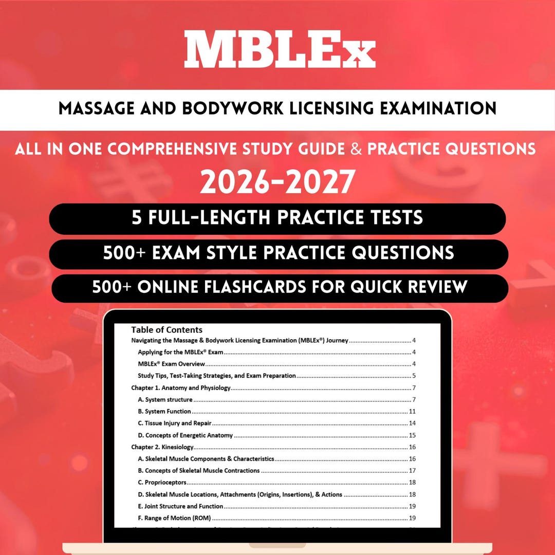 Mblex Study Guide 2026 | Massage and Bodywork Licensing | Mblex Exam ...