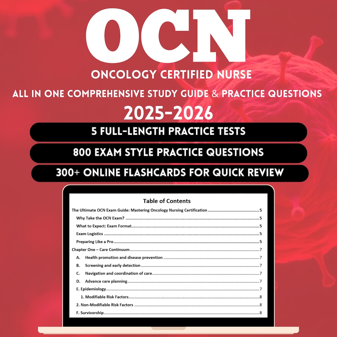 Ocn Study Guide 2026 | Oncology Nursing | Oncology Certification Study ...