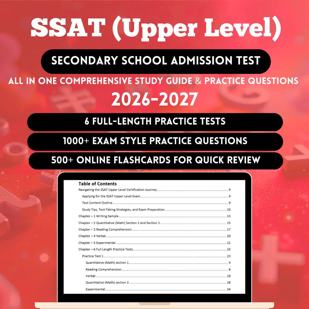 SSAT Upper Level Study Guide 2026-2027 | SSAT Upper Level Exam Prep ...