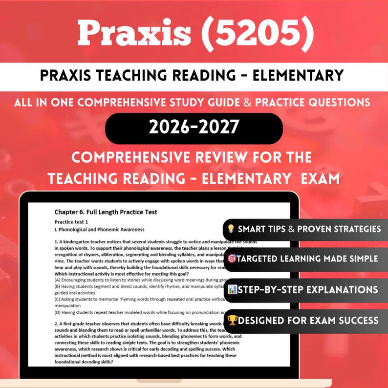 Praxis 5205 Exam 2026 | Praxis Teaching Reading - Elementary 5205 Study ...