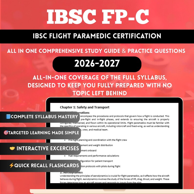 Fp-c Study Guide 2026 | Flight Paramedic Exam | Flight Paramedic Flash ...