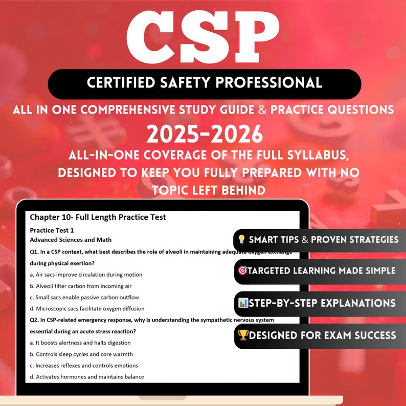 Certified Safety Professional Exam 2026 | Csp Exam | Csp Exam ...