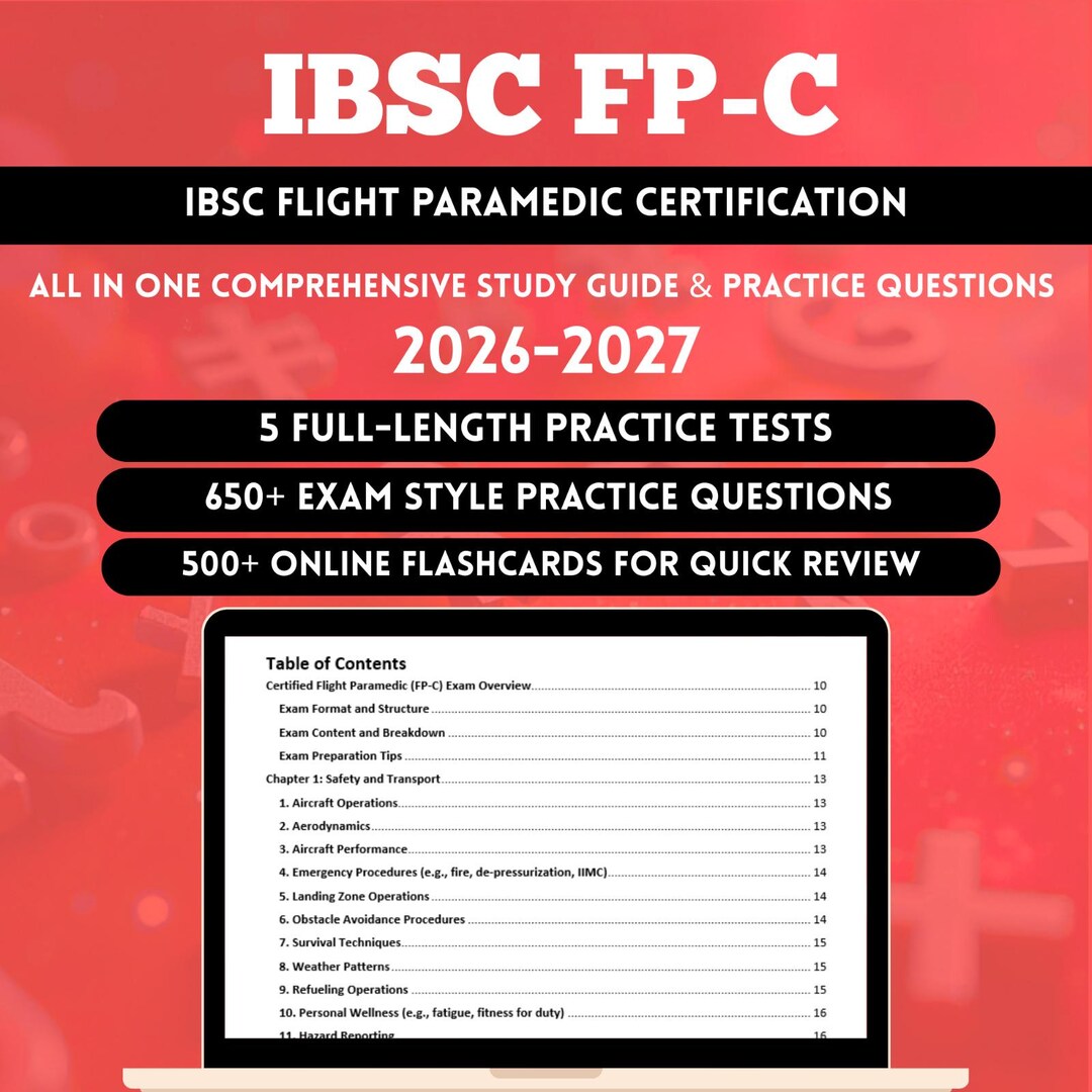 Fp-c Study Guide 2026 | Flight Paramedic Exam | Flight Paramedic Flash ...