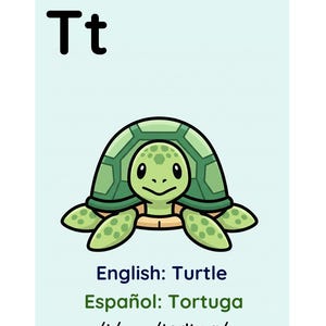 Bilingual ABC Poster | English Spanish Alphabet Chart With Animals ...