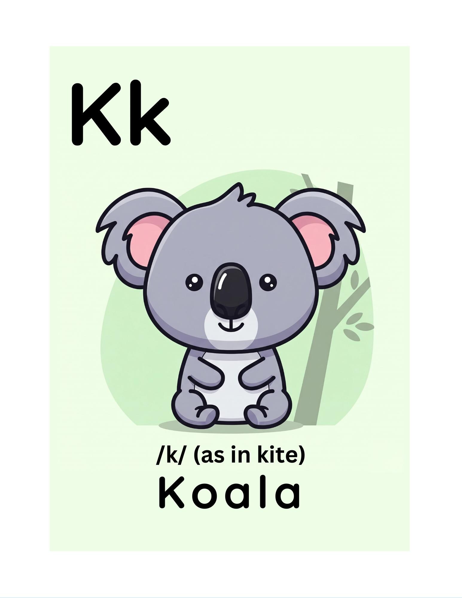 ABC Alphabet Poster With Phonetic Hints | Kids Educational Wall Art ...