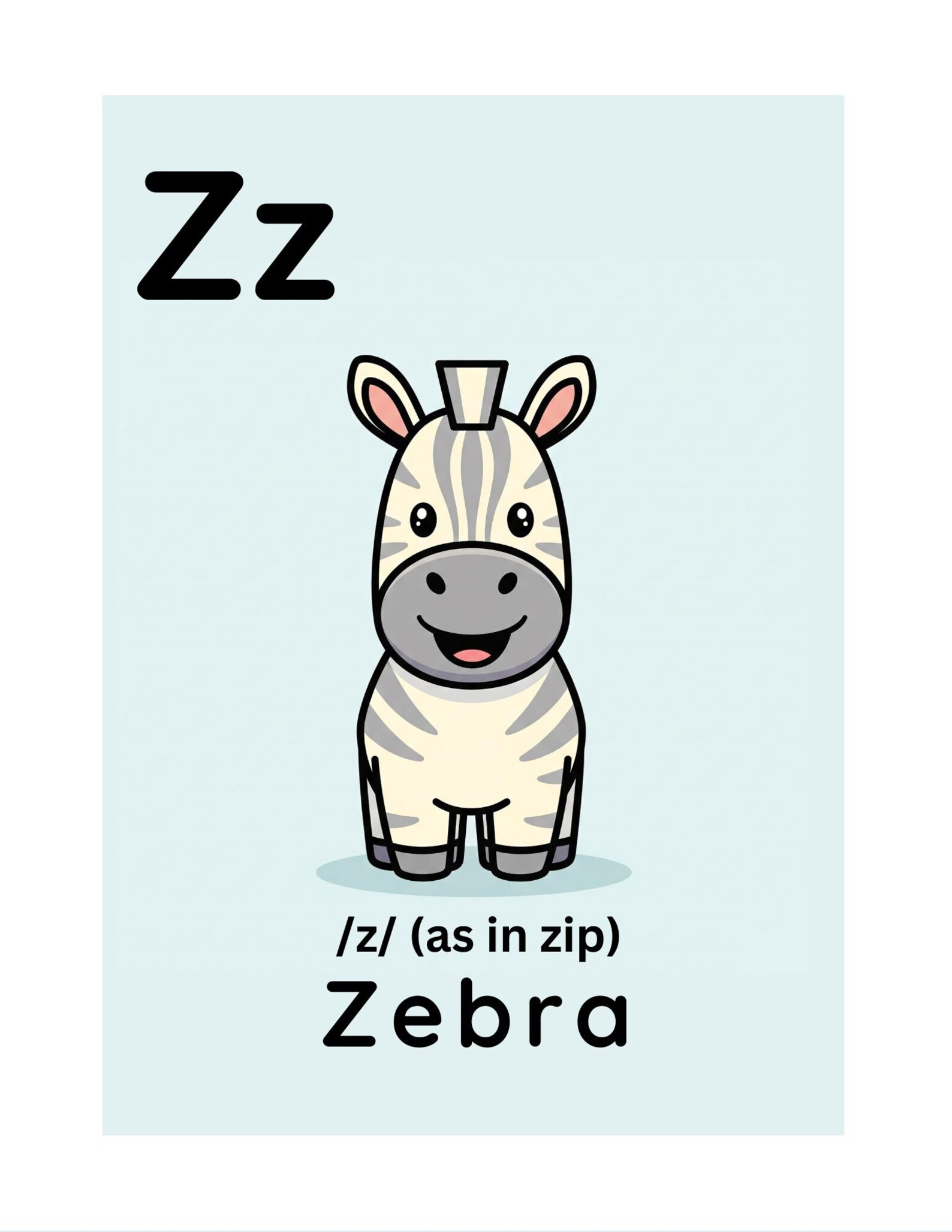 ABC Alphabet Poster With Phonetic Hints | Kids Educational Wall Art ...
