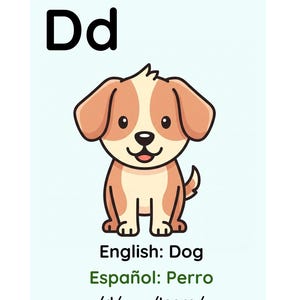 Bilingual ABC Poster | English Spanish Alphabet Chart With Animals ...