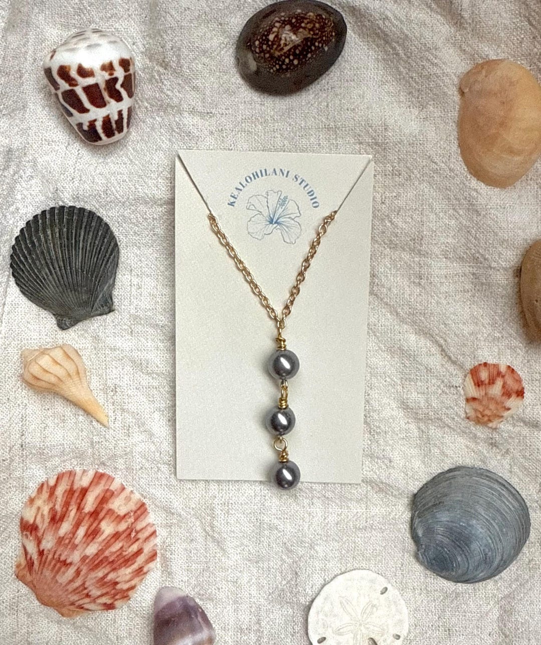 3-pearl Tier Necklace, Hawaiian Inspired Layered Jewelry, 8mm Pearl ...