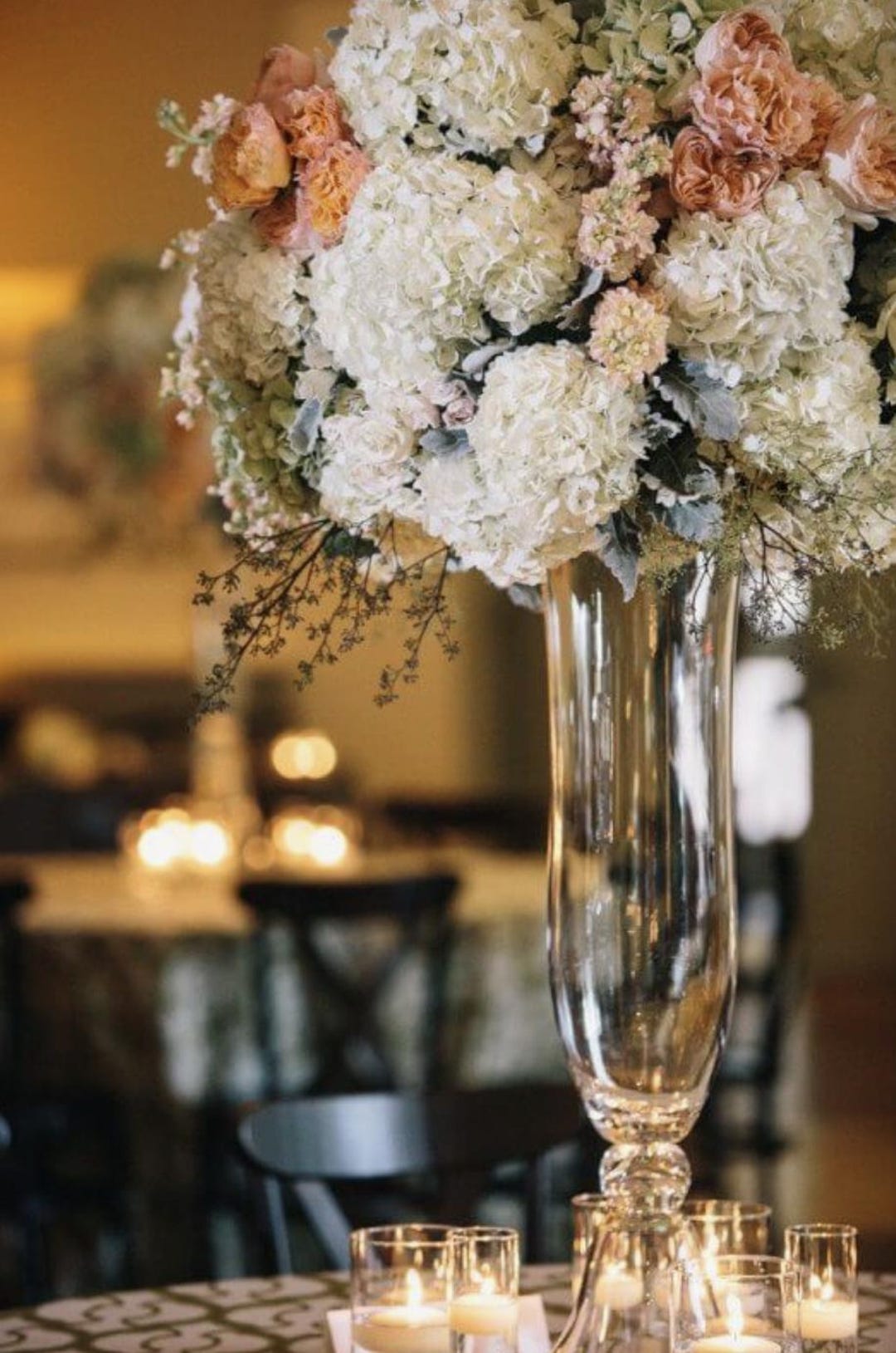 Wholesale Tall Glass Trumpet Vase Set: 24" Wedding Centerpiece (set of ...