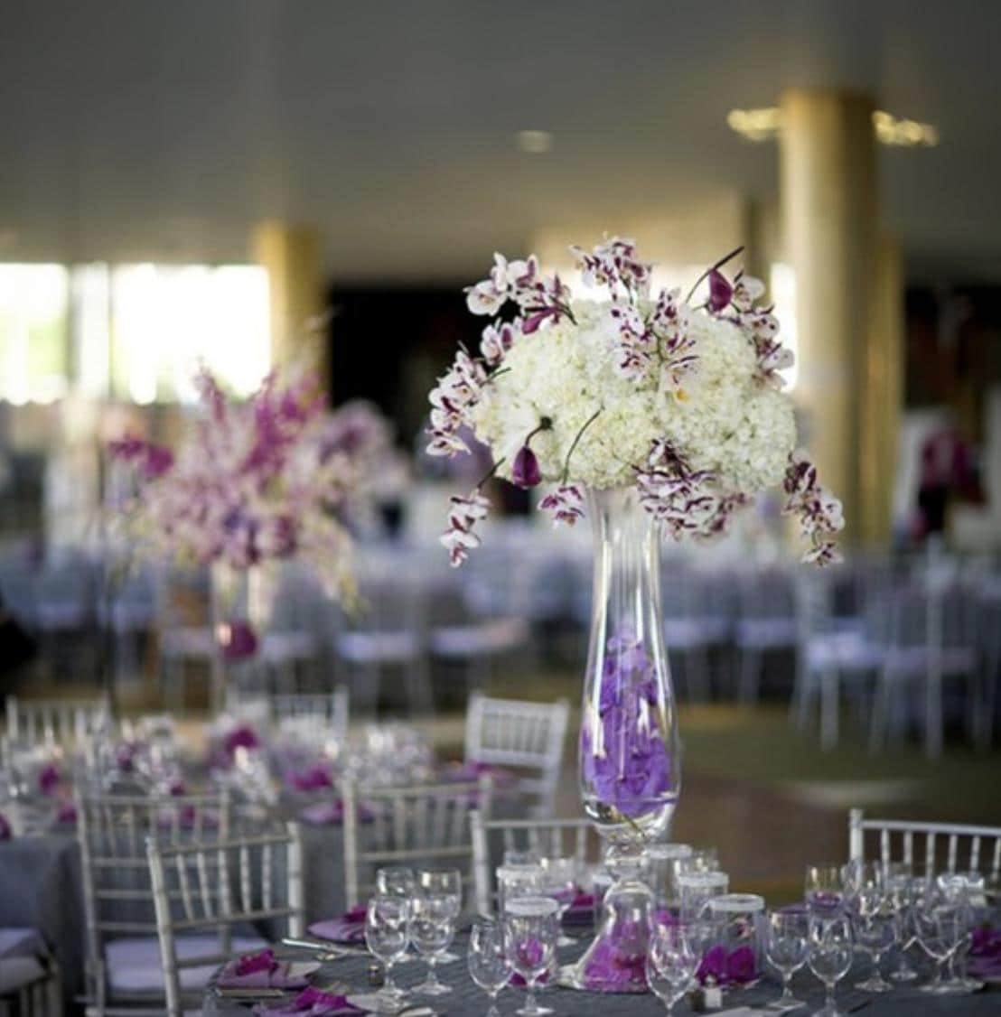 Wholesale Tall Glass Trumpet Vase Set: 24" Wedding Centerpiece (set of ...