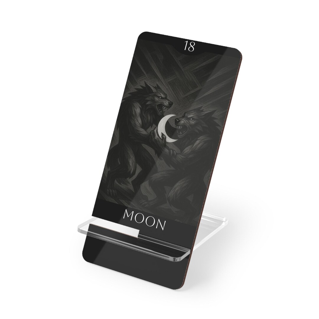 MOON Card W. Battle Werewolves Mobile Display Stand | Surrealist Phone ...